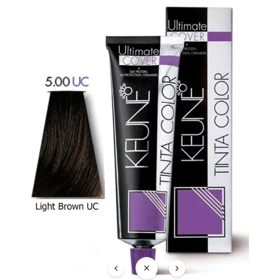 Keune Hair Color Tinta Color 5.00 UC Light Brown Tube And Developer ...